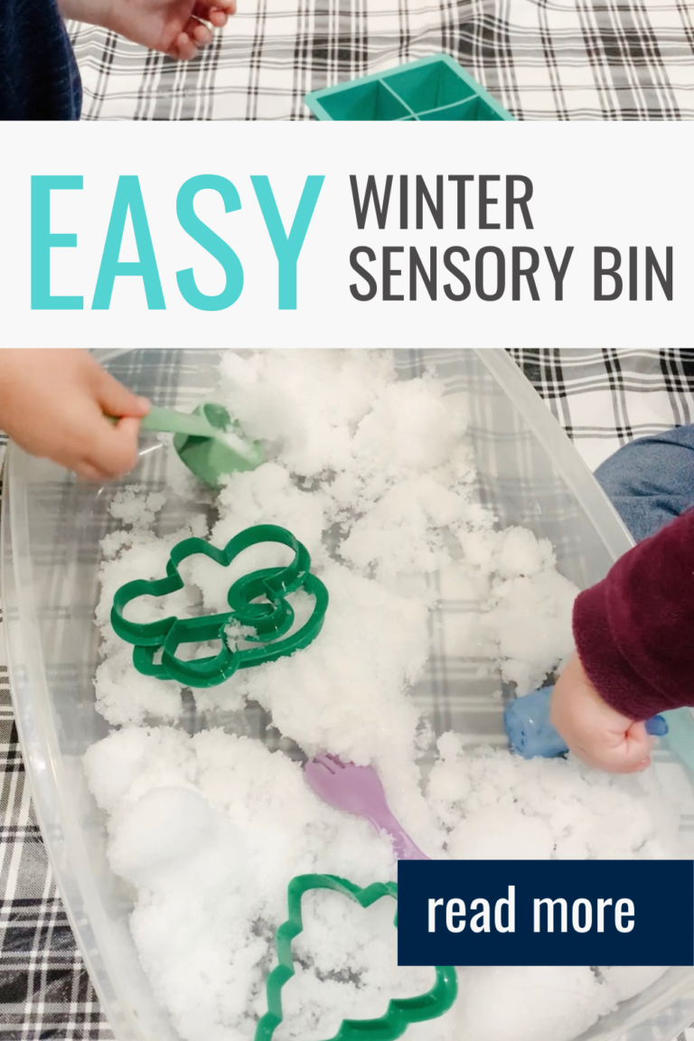 Easy Winter Sensory Bin - Coloring Sunshine